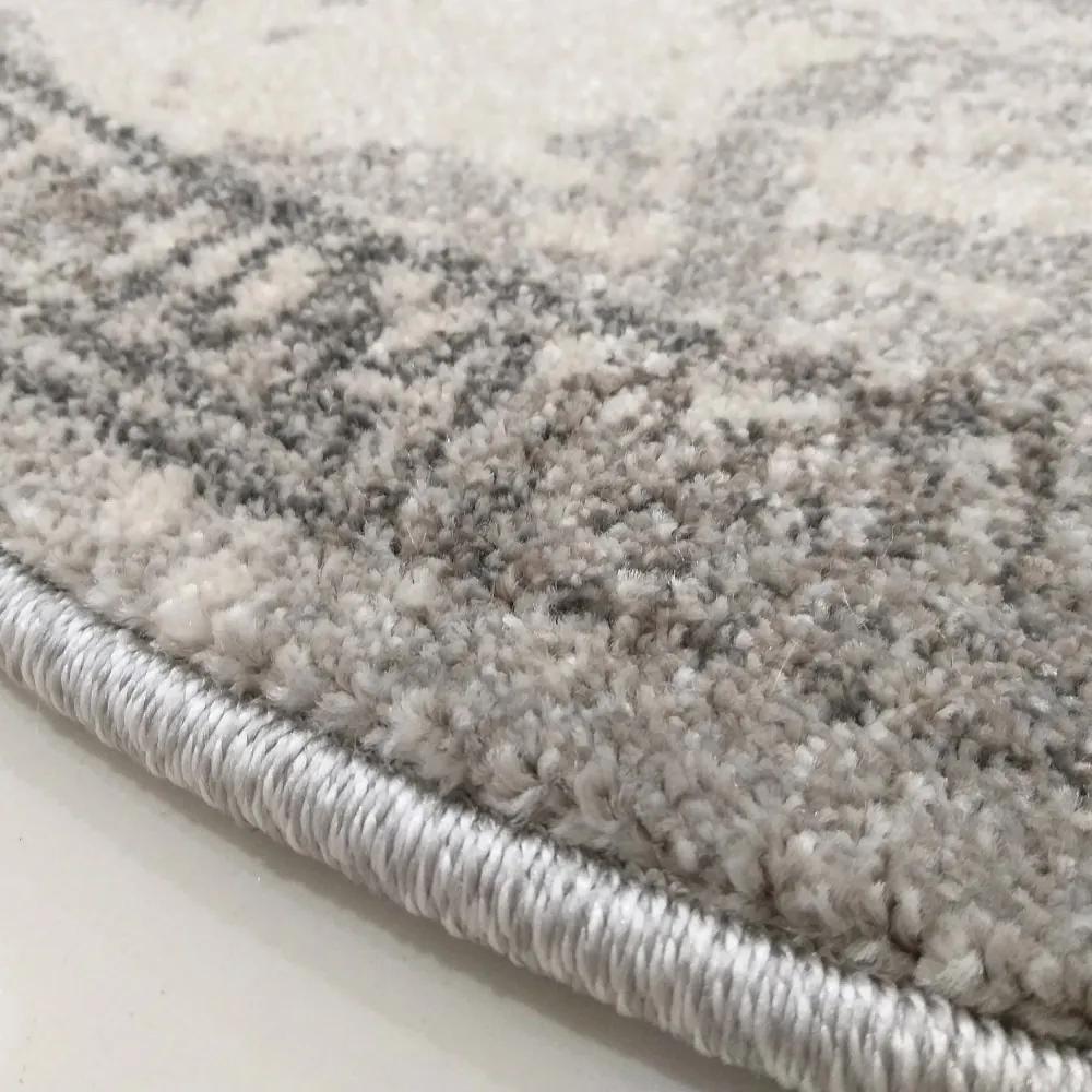 Kulatý koberec se vzorem mandaly šedé barvy Šířka: 200 cm | Délka: 200 cm