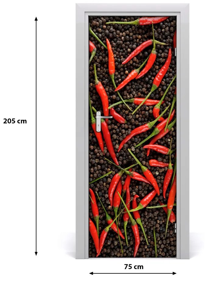 Fototapeta na dveře samolepící chilli 75x205 cm