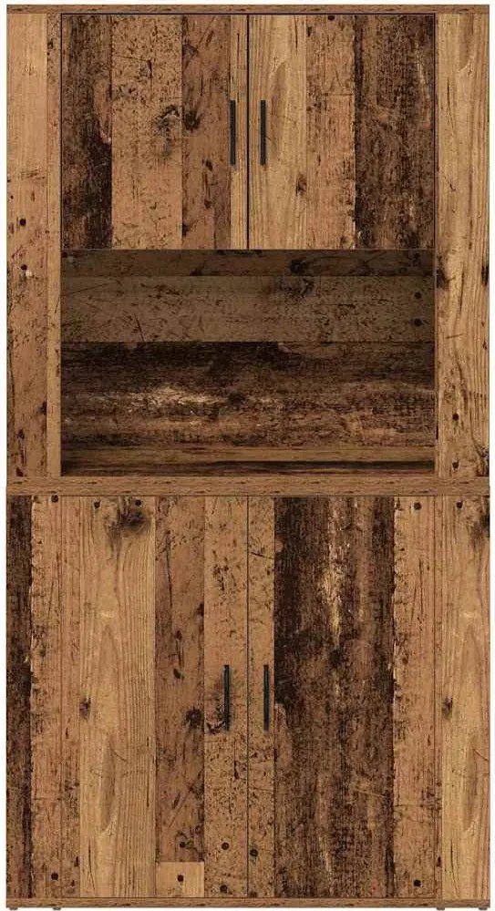 Vysoký bufet Staré dřevo 80 x 33 x 150 cm Kompozitní dřevo 3334336