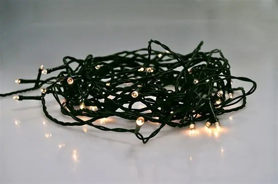 LED vánoční řetěz, 300 LED, 30m, přívod 5m, IP44, teplá bílá