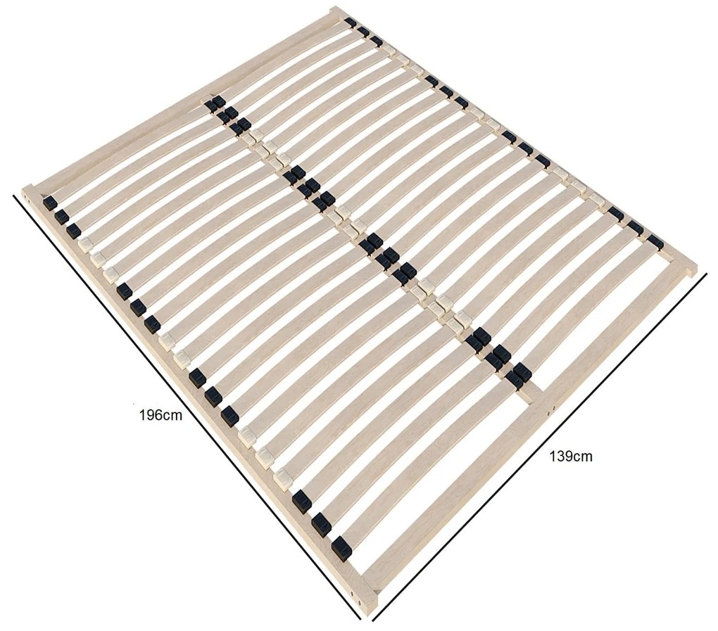 Rošt 140x200 v rámu s 40 pružinovými lamelami