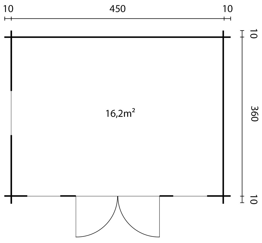 Domek Sandy C 470x380cm, 70mm