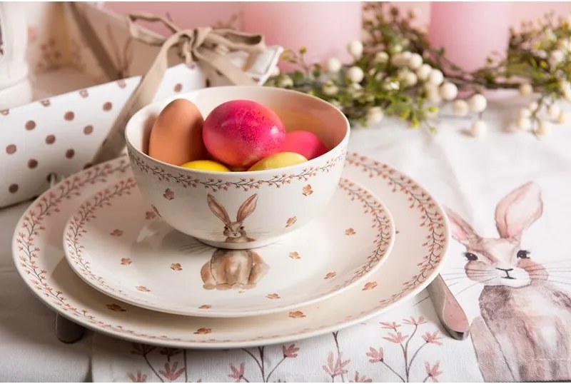 Porcelánová miska Rustic Easter Bunny - Ø 14*7 cm / 0.5 L