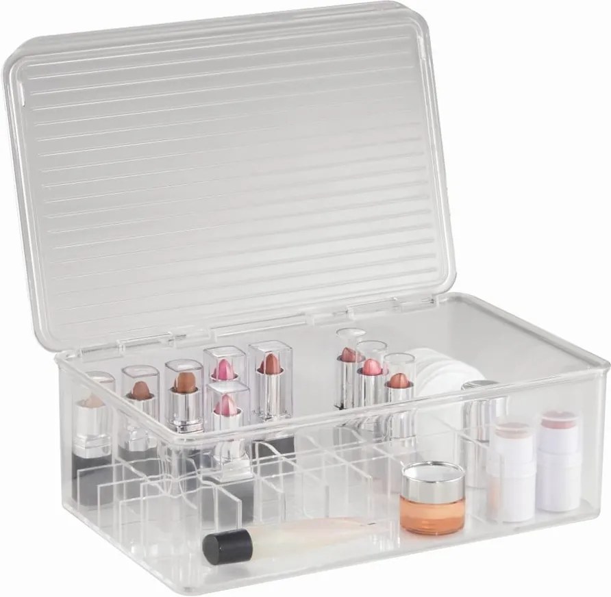 Organizér InterDesign Clarity Lipstick & Cosmetic Box, 27,5 x 18,5 x 9,5 cm