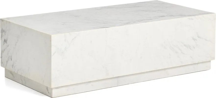 Bílý mramorový konferenční stolek 50x100 cm Sorein – Kave Home