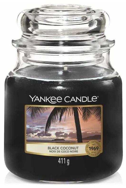 Yankee Candle - vonná svíčka Black Coconut (Černý kokos) 411g