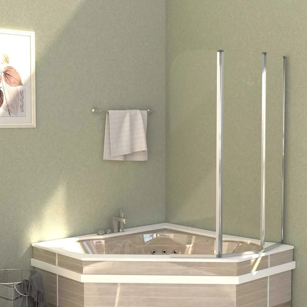 Sprchové kouty 2 ks 104 x 130 cm tvrzené sklo průhledné 146228
