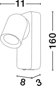 Nástěnné svítidlo NOVA LUCE COSMINA GU10 10W 9011338 bez žárovky