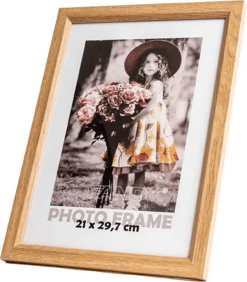 FANDY Dřevěný fotorámeček Bevel 21x29,7 2 hnědý