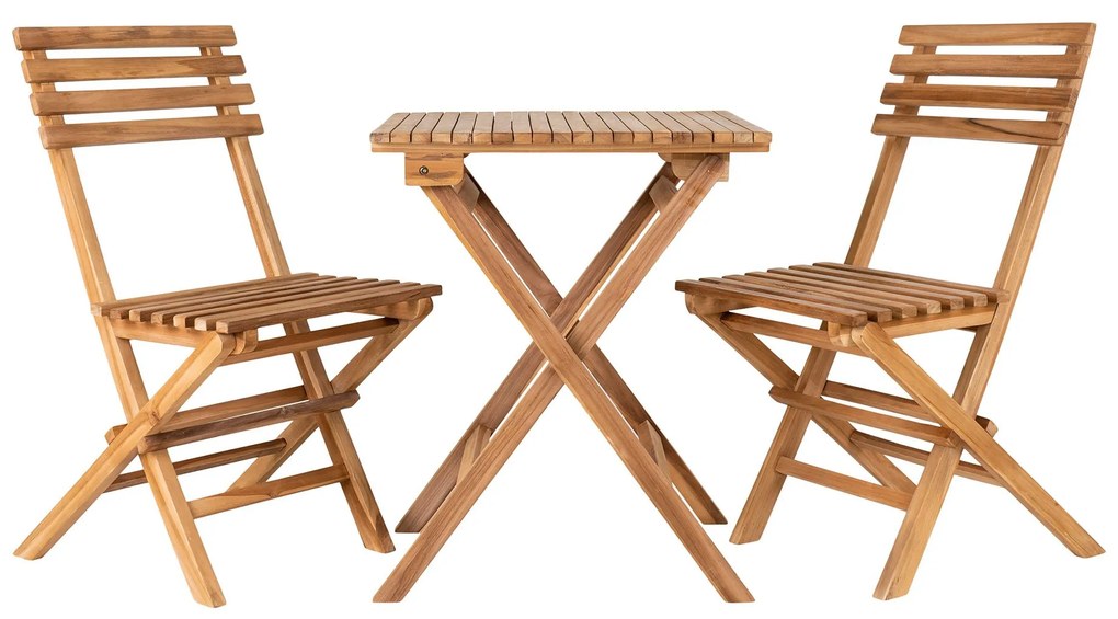 House Nordic Café set 2 židlí a stolku CUENCA teak 7001142