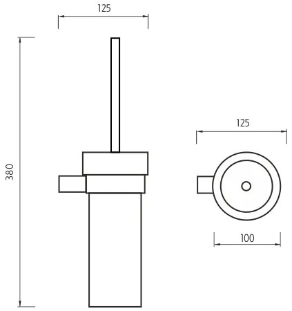 WC štětka s držákem nástěnná NIMCO BORMO BR 11094W-26