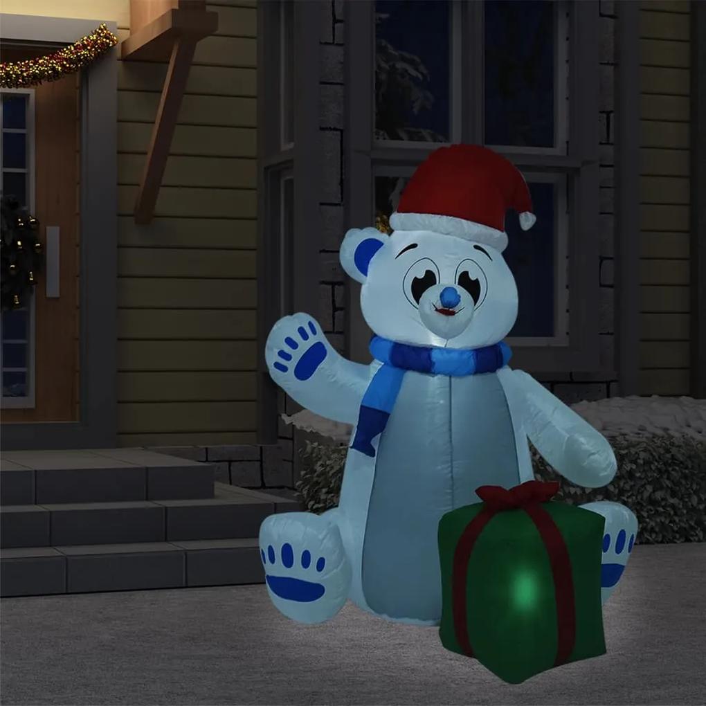 331407 vidaXL Vánoční nafukovací lední medvěd s LED dovnitř i ven 1,8 m