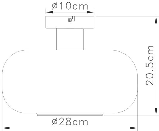 Globo 15566D - Přisazený lustr GIUSEPPE 1xE27/40W/230V pr. 28 cm šedá