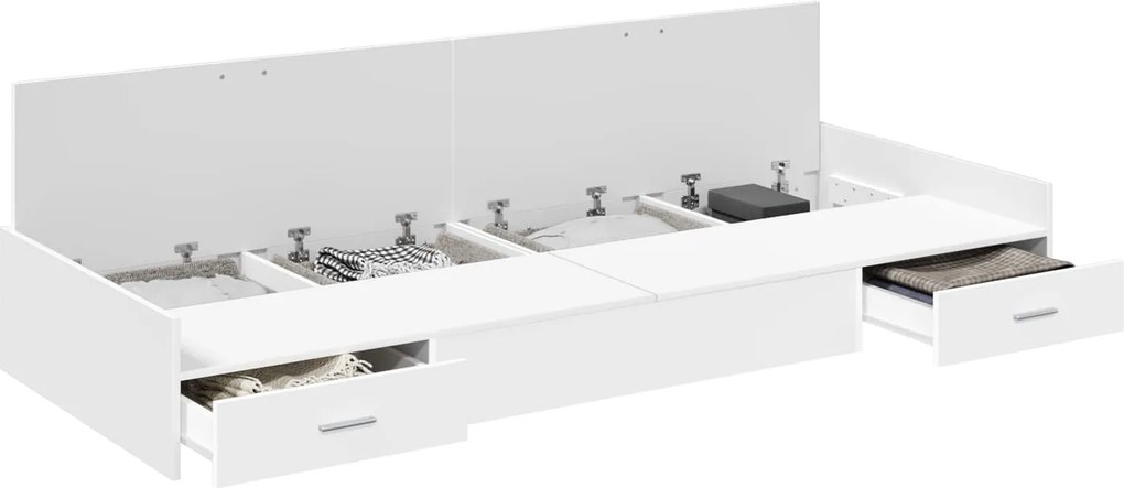 Rám postele se zásuvkou Bílá 80 x 200 cm Kompozitní dřevo 3335237