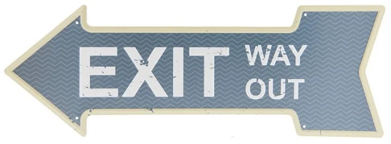 Nástěnná cedule Exit – 46x1x15 cm