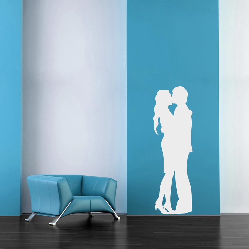 Samolepka na zeď - Zamilovaný pár (30x95 cm) - PopyDesign