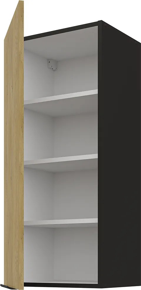 CREMONA cc | horní skříňka 40 G-90 1F policová | 40 cm | VYSOKÁ | černá/cremona