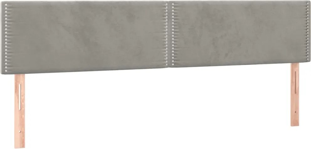 Box spring postel s matrací světle šedá 200x200 cm samet 3141263