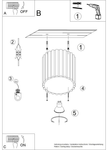 Sollux SL.1819 - Bodové svítidlo AURA 1xGU10/10W/230V 10 cm červená