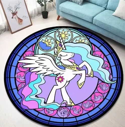 Koberec/předložka s motivem My Little Pony, 80 cm Varianta: Princezna Celestia (Color 2), Velikost: průměr 80cm