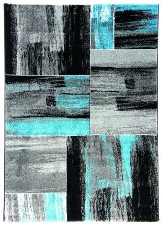 Kusový koberec Hawaii (Lima) 1350/turkis Modrá, Šedá, Rozměr 120x170 cm B-Line