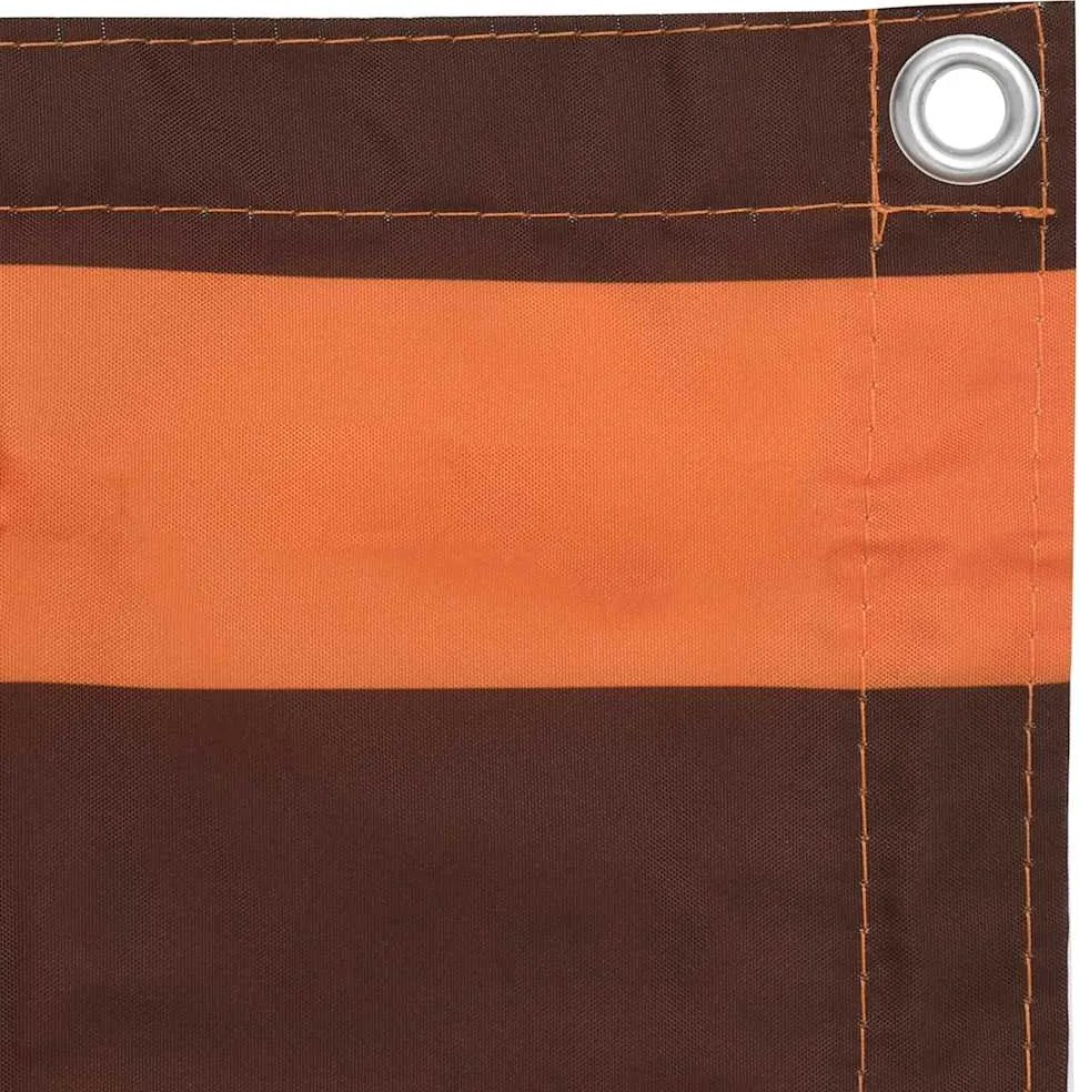 Balkónová zástěna oranžovo-hnědá 75 x 300 cm oxfordská látka 134924