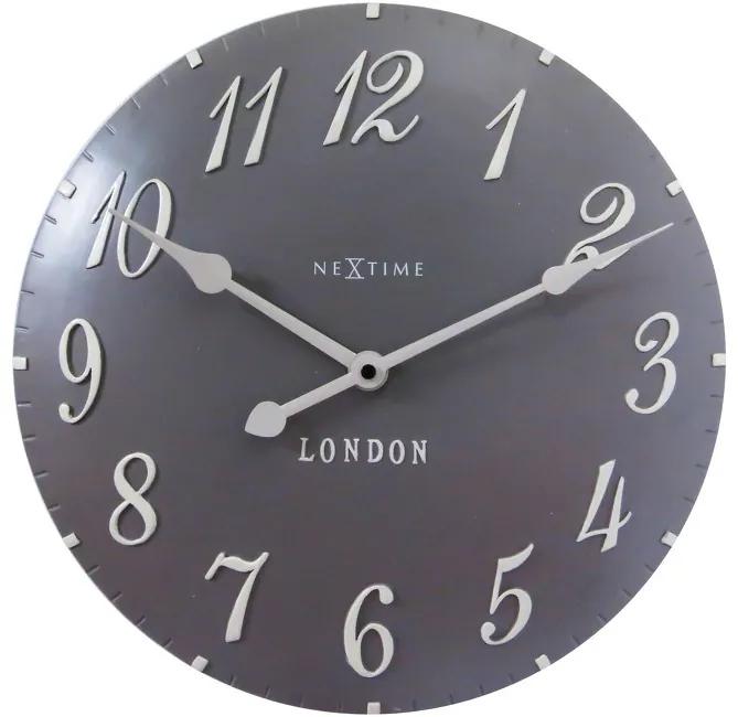 Designové nástěnné hodiny 35 cm RETRO STYL GREY