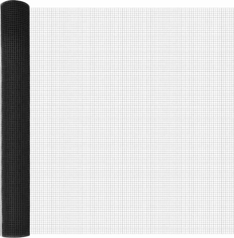 Zemní upevnění svařované drátěné ploty 25 x 1,4 m Šedá Síťovina 3351851