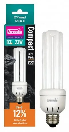 Arcadia D3+ Compact Reptile Lamp 23W 12.0 UVB