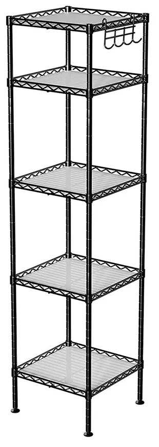 5patrový koupelnový regál 30x30x121cm