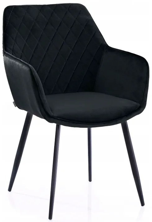 Prošívaná židle 60x43x89cm, různé barvy Barva: černá
