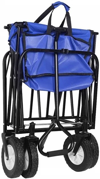 Plážový skládací vozík modrý