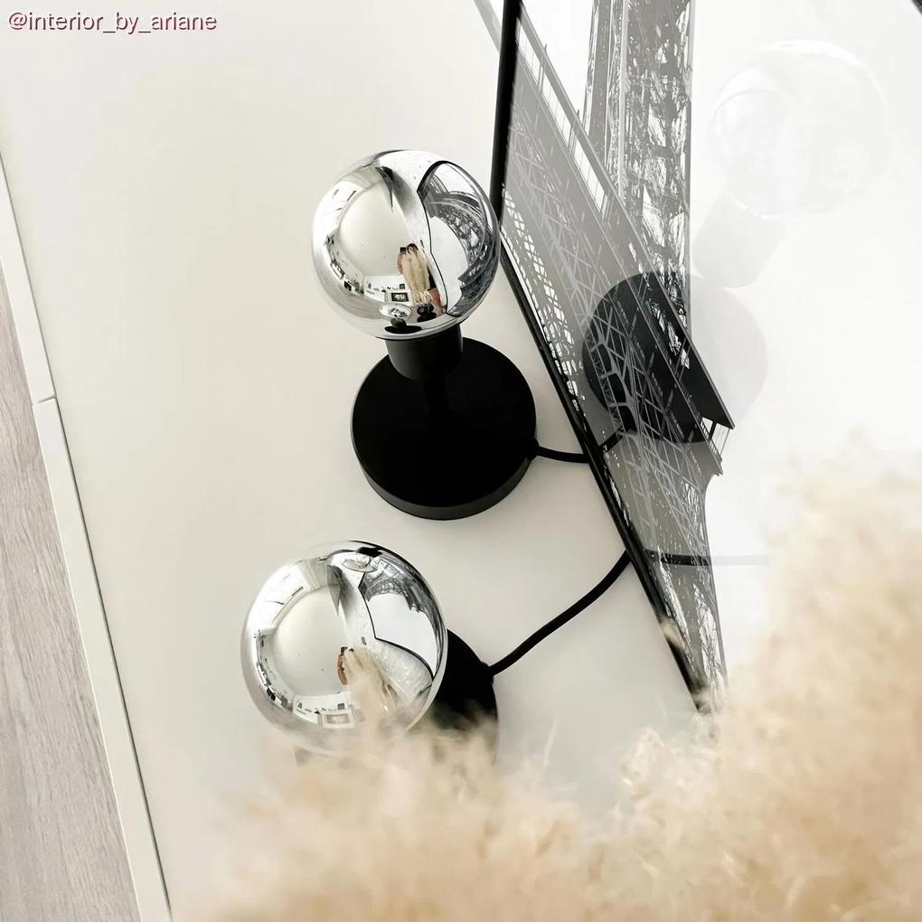 creative cables Kovová stolní lampa Alzaluce Velikost: 20 cm, Barva: Matná černá