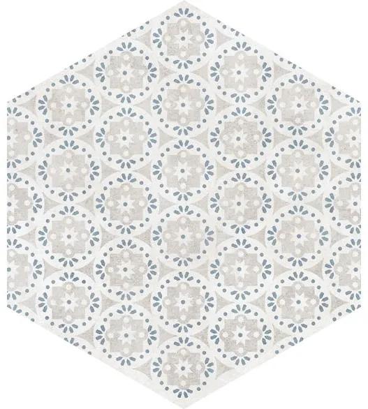 EBS Alpha dlažba 25,8x29 hexagon mix azul matná 1 m2