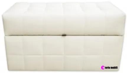 Taburet EKO kůže bílá d.80 x š.40 x v.42cm -úložný prostor - více barev