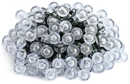 Brilagi- LED Solární dekorační řetěz BUBBLE 200xLED/8 funkcí 20m IP65 teplá bílá