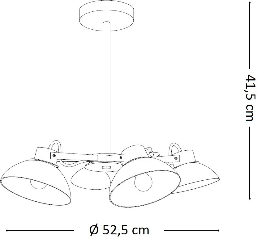 Dětské stropní svítidlo Ideal Lux Titti PT6 157160 52.5cm