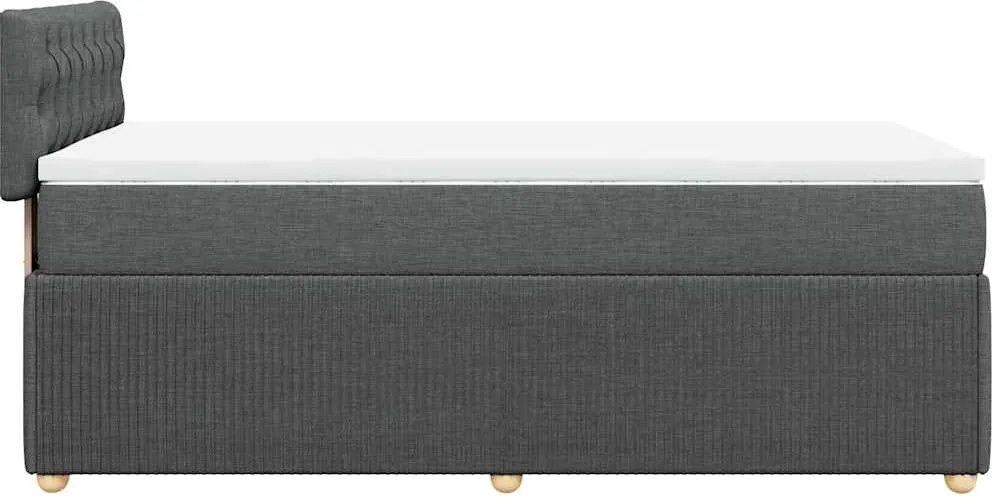 Box spring postel s matrací tmavě šedá 90x190 cm textil 3289619