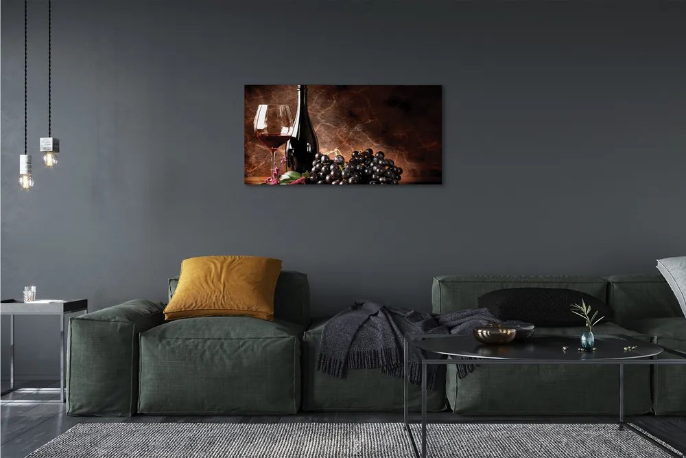 Obrazy na plátně sklenice vína 120x60 cm