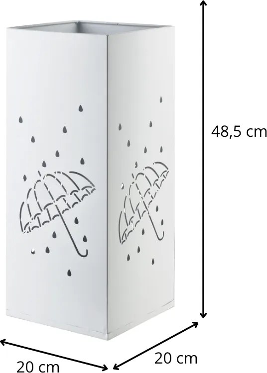 Stojan na deštníky CEDRA 48,5 cm bílý