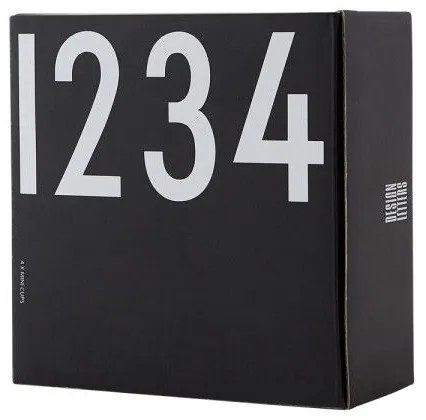 DESIGN LETTERS Hrnečky na espresso 1234 Black 100 ml - set 4 ks, černá barva, porcelán