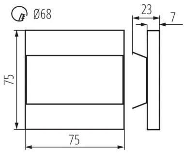 Orientační svítidlo 12V Kanlux TERRA LED P68 CW CZ 6500K studená bílá 27082