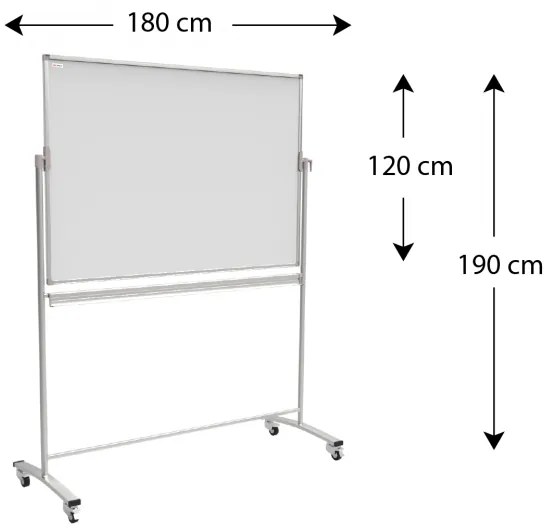 Mobilní tabule 180 x 120 cm ALLboards PREMIUM MOB1812