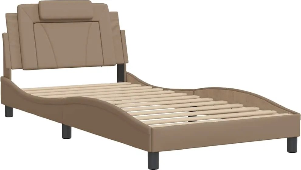 Rám postele Viana bez matrace cappuccino 100x200 cm umělá kůže 3208079