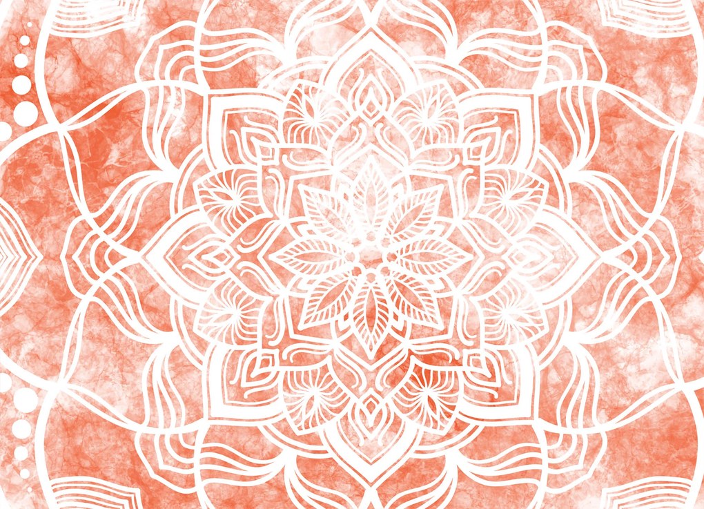 Malvis ® Tapeta Mandala oranžová Vel. (šířka x výška): 504 x 310 cm