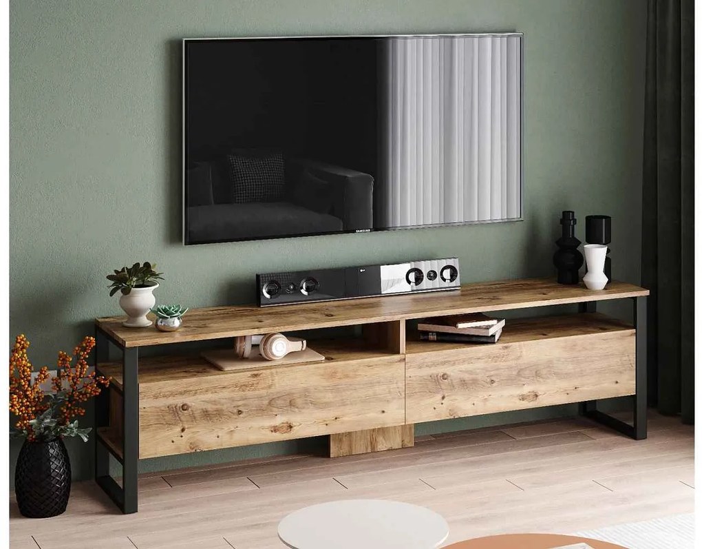 Designový TV stolek Edolie 180 cm borovice