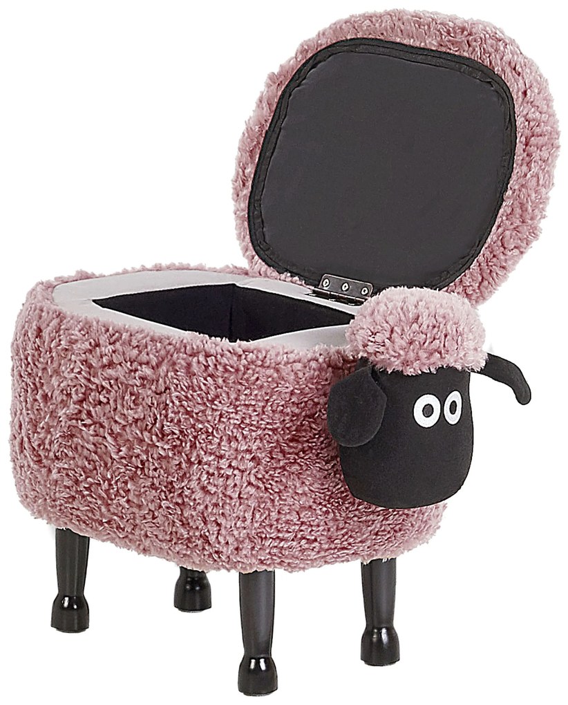 Zvířecí stolička růžová s úložným prostorem SHEEP Beliani