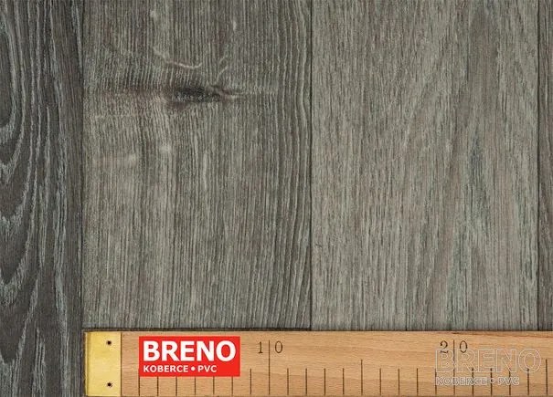 Breno PVC BLACKTEX Fumed Oak 966M – tmavě šedé dřevo, šíře 400 cm