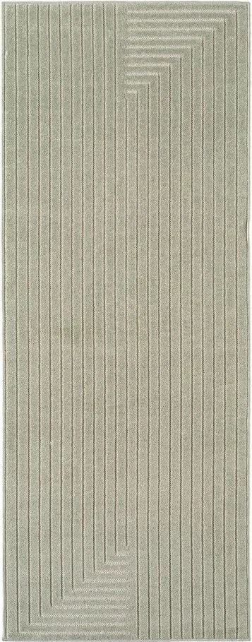 Zelený vnitřní a venkovní běhoun 80x250 cm Nova 1202 – Ayyildiz Carpets