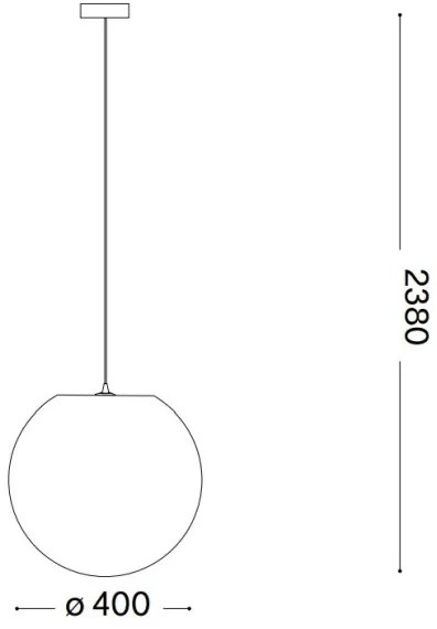 Ideal Lux - Lustr na lanku CARTA 1xE27/25W/230V pr. 40 cm bílá